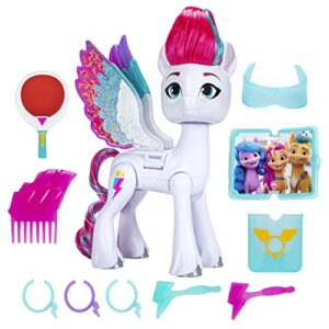 my little pony dolls zipp storm wing surprise, 5.5-inch toy with wings and accessories, toys for 5 year old girls and boys