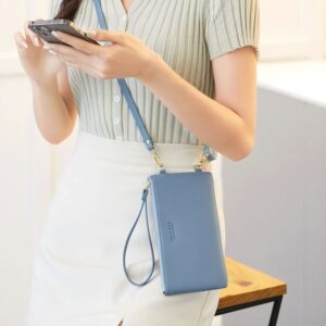 Small Crossbody Cell Phone Purse for Women, Touch Screen Phone Bag Mini Shoulder Handbag Wallet with Credit Card Slots