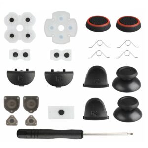 saidian 1set silicone conductive rubber pad joystick thumb sticks replacement kit l1 r1 l2 r2 button thumbsticks repair tools kit for ps4 controller