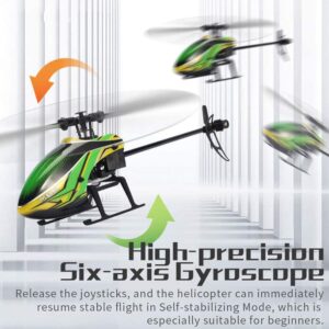 QIYHBVR RC Helicopter, 4 Channel 2.4Ghz Remote Control Helicopter with 6-Axis Gyro, Aileronless RC Aircraft with Altitude Hold for Kids and Beginners to Play Indoor