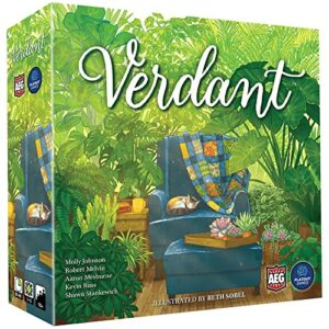 aeg & flatout games | verdant - a board game for the houseplant collector | from the creators of cascadia | easy to learn | quick to play | ages 10+ | 1-5 players