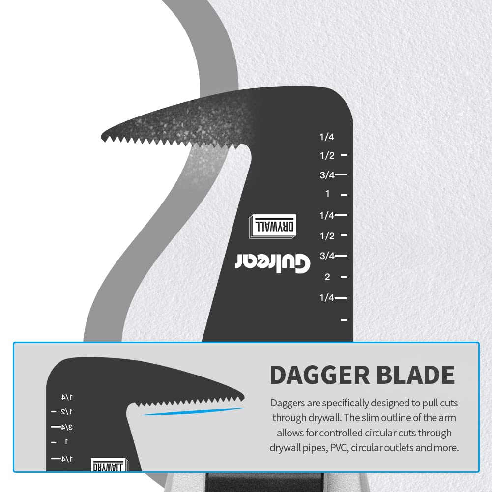 5 Pack Drywall Blade for Oscillating Tool, Oscillating Tool Drywall Jab Saw Blade Fit Fein Multimaster Porter Cable Bosch Ryobi Dewalt Milwaukee Rockwell Oscillating Tool Blades