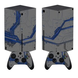 playvital mechanical sketch custom vinyl skins for xbox core wireless controller, wrap decal cover stickers for xbox series x console controller