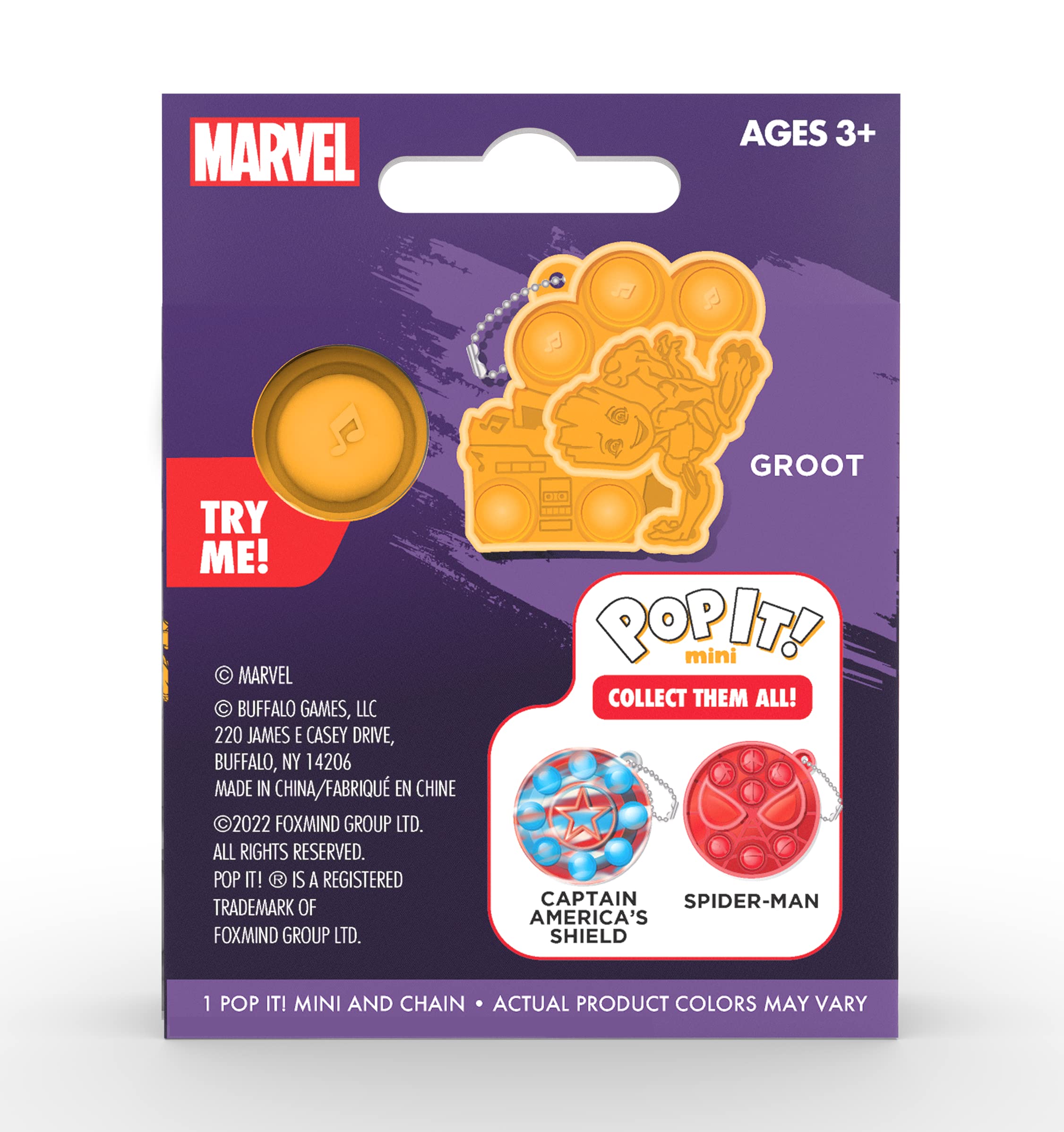 Pop It! Buffalo Games - Marvel Mini Baby Groot