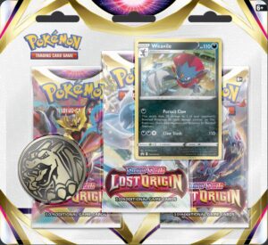 pokemon tcg: lost origin weavile 3pk blister