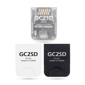 NUHFUFA TF Card Reader GC2SD Memory Card Adapter Micro SD Card Reader for NS GameCube Wii Console (Transparent)