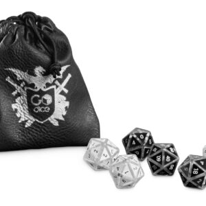 GoCube Ultimate GoDice Pack 6 Smart Connected Dice & Converter Shell Set (D20, D12, D100, D10, D8, D4) for Role-Playing Games.Compatible with DND Platforms Roll20, Foundry & Discord App