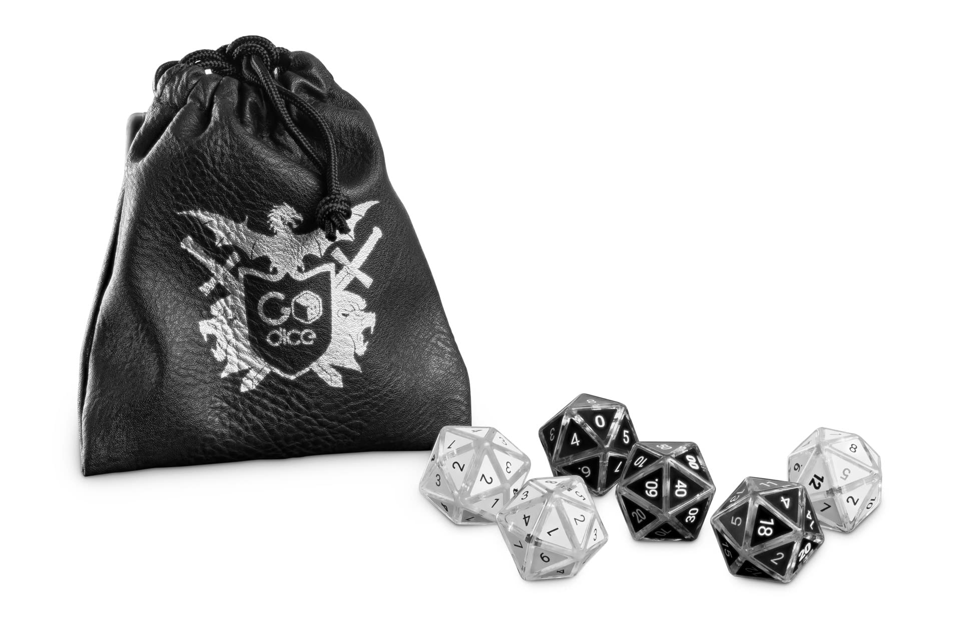 GoCube Ultimate GoDice Pack 6 Smart Connected Dice & Converter Shell Set (D20, D12, D100, D10, D8, D4) for Role-Playing Games.Compatible with DND Platforms Roll20, Foundry & Discord App