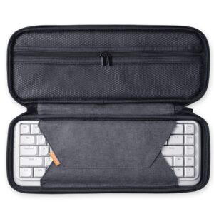 dierya kemove x keyboard travel case, hard eva sleeve carrying cover bag for 60% 65% wired/wireless bluetooth mechanical gaming keyboard, black