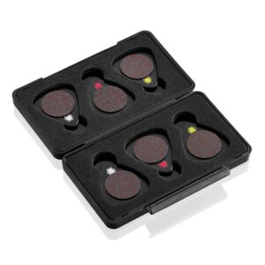 tik pik 6-pack guitar picks for acoustic & bass guitars | as seen on shark tank | black multi-gauge