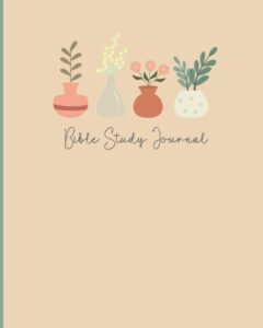 bible study journal: 8" x 10" church notes notebook, bible journal for women and bible notebooks for note taking