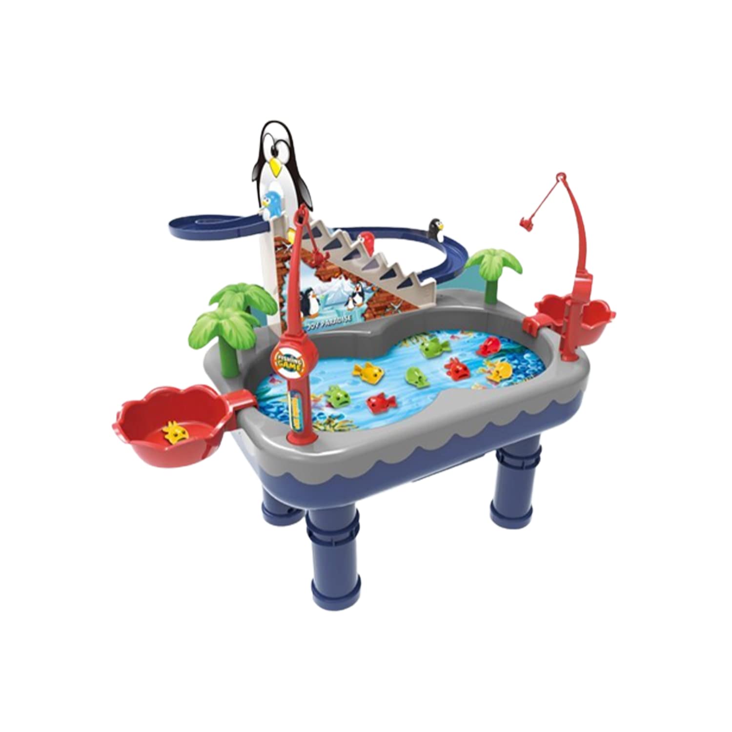 Tido Toys Fishing Game for Kids - Party Toy with Fishing Poles, Swimming Fish, Penguins and More. for Toddler Age 3 4 5 6 Year Old and up