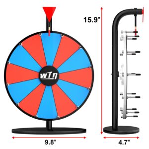 KOOV Prize Wheel, 12" Spinning Wheel for Prizes Tabletop or Wall Mounted, 12 Slots Color Spinner Wheel, Spinning Wheels Dry Erase for Roulette Wheel Carnival Games Tradeshow