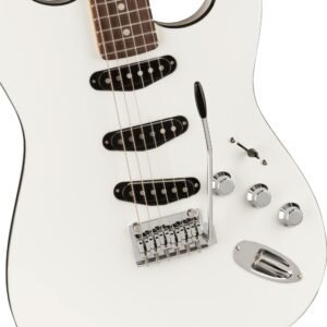 Fender Aerodyne Special Stratocaster Electric Guitar, with 2-Year Warranty, Bright White, Rosewood Fingerboard