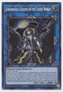 underworld goddess of the closed world - mp22-en028 - prismatic secret rare - 1st edition