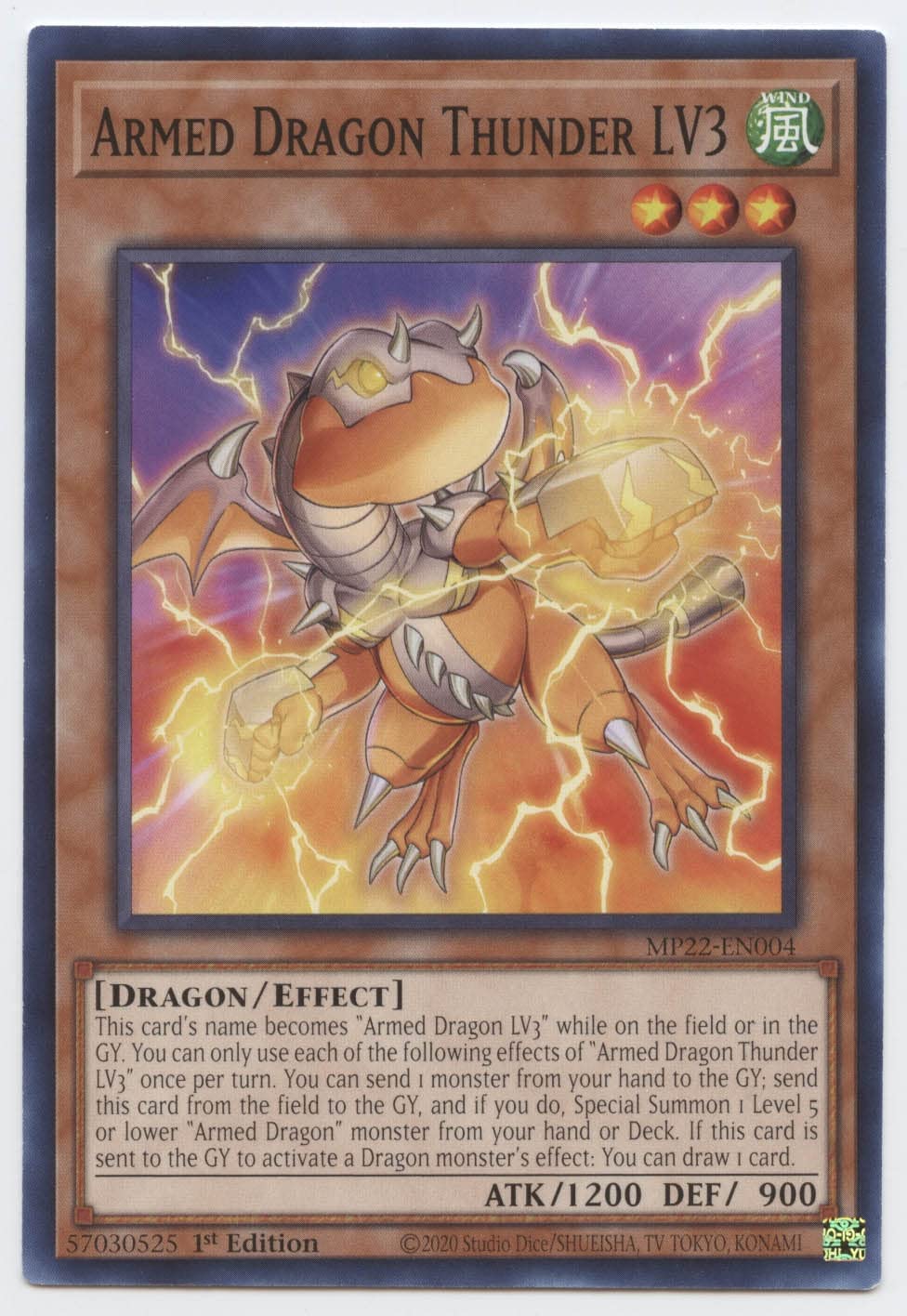 YU-GI-OH! Armed Dragon Thunder LV3 - MP22-EN004 - Common - 1st Edition