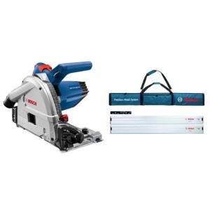 bosch tools track saw - gkt13-225l 6-1/2 in. precision saw with plunge action & carrying case with free track kit