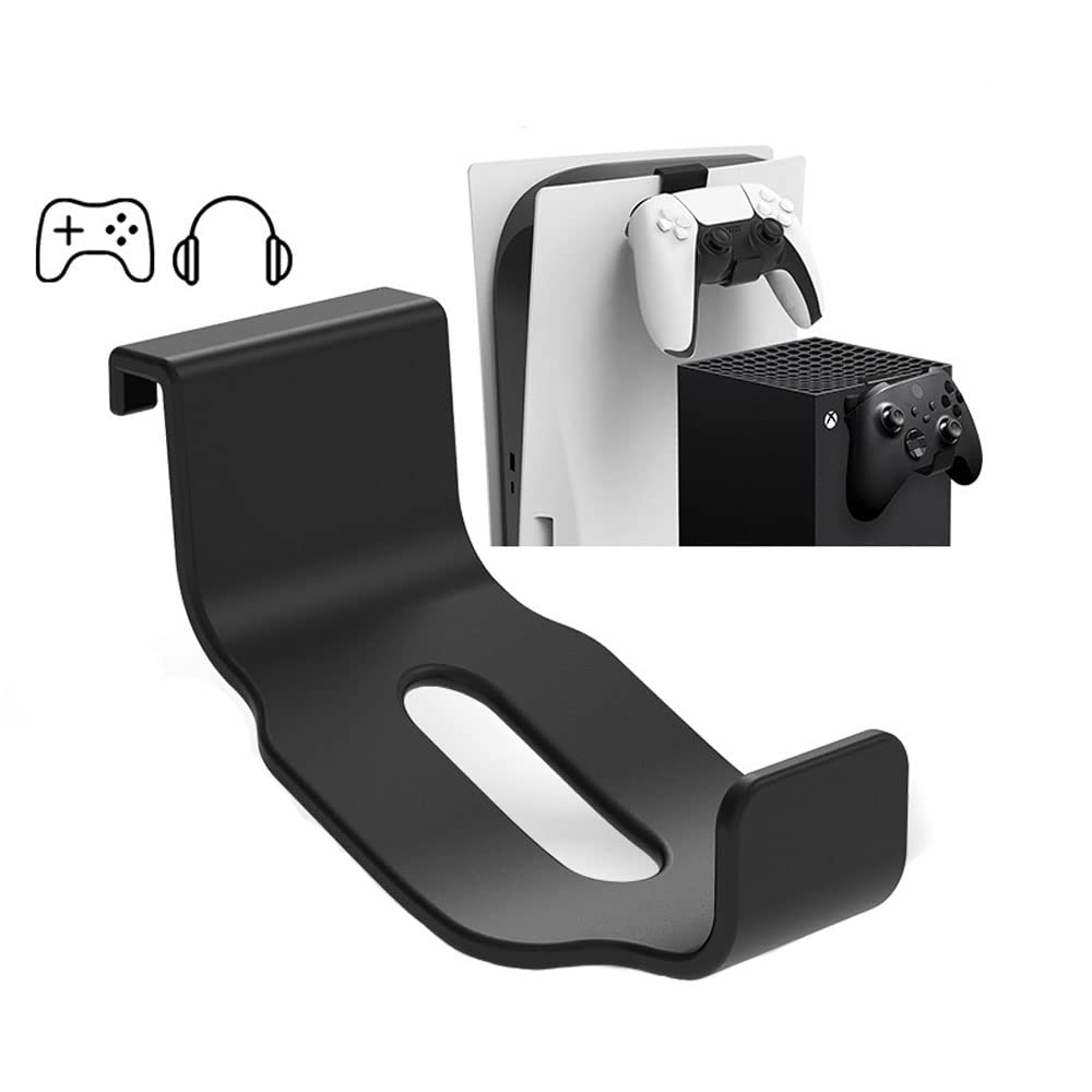 2 Pcs Hanger Holders for PS5 Headset, Controller Stand Mount for Xbox Series X, Storage Bracket for PlayStation 5/ Xbox Sereis X Controllers Without Screws and Adhesive Tape