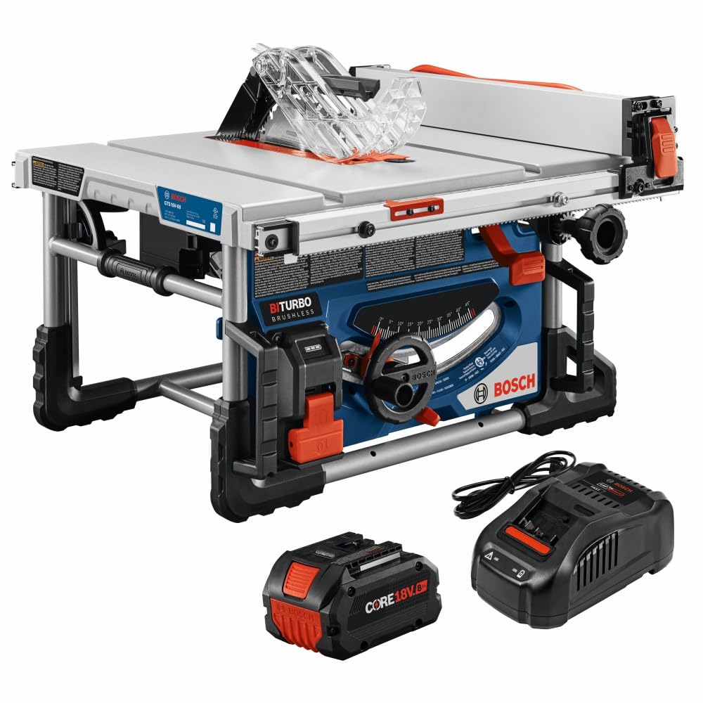 BOSCH GTS18V-08N14 PROFACTOR™ 18V 8-1/4 In. Portable Table Saw Kit with (1) CORE18V® 8 Ah High Power Battery