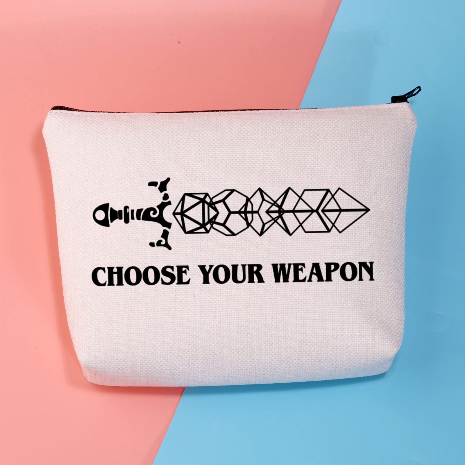 BDPWSS Choose Your Weapon D&D Gamer Makeup Bag Dragons D20 RPG Gaming Gift Dungeons Tabletop Role Playing Gamer Gift (Choose your dice)