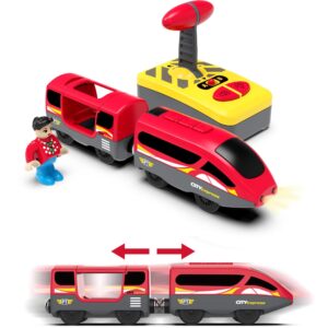 Train Track Accessories Remote Control Train, Battery Operated Locomotive Train Toy for Toddlers Train Set, Powerful Engine Train Vehicle Fits All Major Brands Railway System (Battery Not Included)