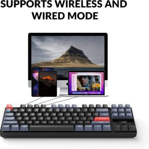 Keychron K8 Pro QMK/VIA Wireless Mechanical Keyboard, Hot-Swappable TKL Custom Programmable Macro Wired Keyboard with Gateron G Pro Brown Switch, RGB Backlit, PBT Keycaps for Mac Windows Linux