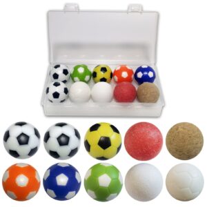 joovon 1.42 inch foosball balls 1.26 inch foosball table balls for foosball tabletop game foosball ball replacements multicolor with the plastic box