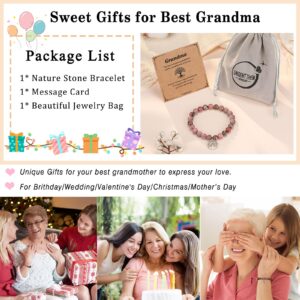 UNGENT THEM Grandma Christmas Gifts Best Grandma Presents Ideas Bracelet Grandmother Grandparents Mothers Day Valentines Day 60th 70th 80th Birthday Abuela Gifts for Elderly Women