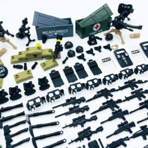 Weapons Pack Military Army WW2 Toys for Mini Soldier Figures Machine Guns Set for Boys Battle Building Blocks Bricks Tight fit Major Brand