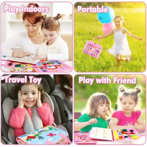 Busy Board for 1 Year Old Baby Busy Board for Toddlers 2-4 Montessori Toddler Busy Board Sensory Toys for Toddlers 1-3 Quiet Busy Book for Toddlers 1-3 Airplane Travel Montessori Toys for 2 Year Old