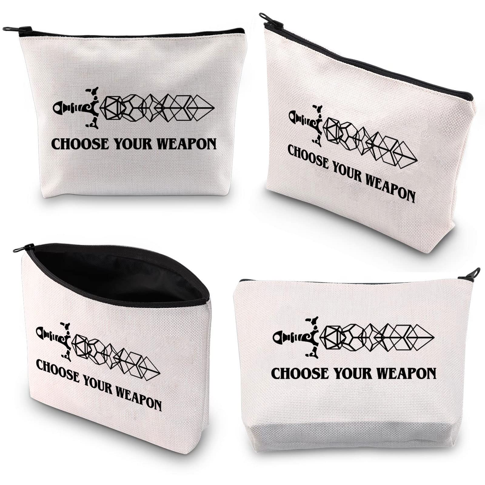 BDPWSS Choose Your Weapon D&D Gamer Makeup Bag Dragons D20 RPG Gaming Gift Dungeons Tabletop Role Playing Gamer Gift (Choose your dice)