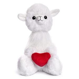 laila and lainey valentine's day stuffed animals - heart llama alpaca, 8.5 inches tall, valentines plushies. child safety certified, suitable for all ages - perfect valentines stuffed animal