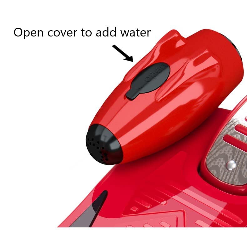 Glare Wheel Kids Kick Scooter Real Smoke Rocket Portable Foldable (Red)