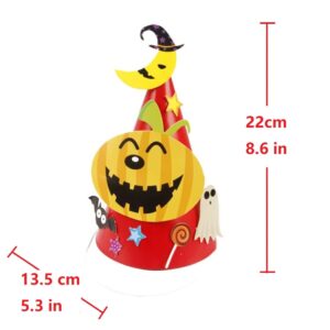 Halloween Party Hat Assorted 6 Count DIY Art Craft For Kids (A)