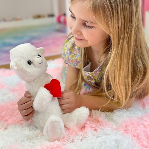 Laila and Lainey Valentine's Day Stuffed Animals - Heart Llama Alpaca, 8.5 Inches Tall, Valentines Plushies. Child Safety Certified, Suitable for All Ages - Perfect Valentines Stuffed Animal