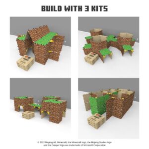 Minecraft Explorer Kit - Build Minecraft in The Real World - Endless Play for Ages 8 and Up - Build Forts, Mazes, Tunnels, and More - Durable, Reusable, and Made in USA (1 Pack)