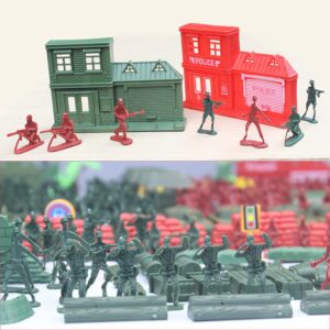 ikasus 330 Piece Plastic Army Men for Boys, Cool Mini Army Action Figures Military Set, Military Toy Soldiers Figures with Tanks, Planes, Flags Accessories Army Base Military Toy Figurines for Boys