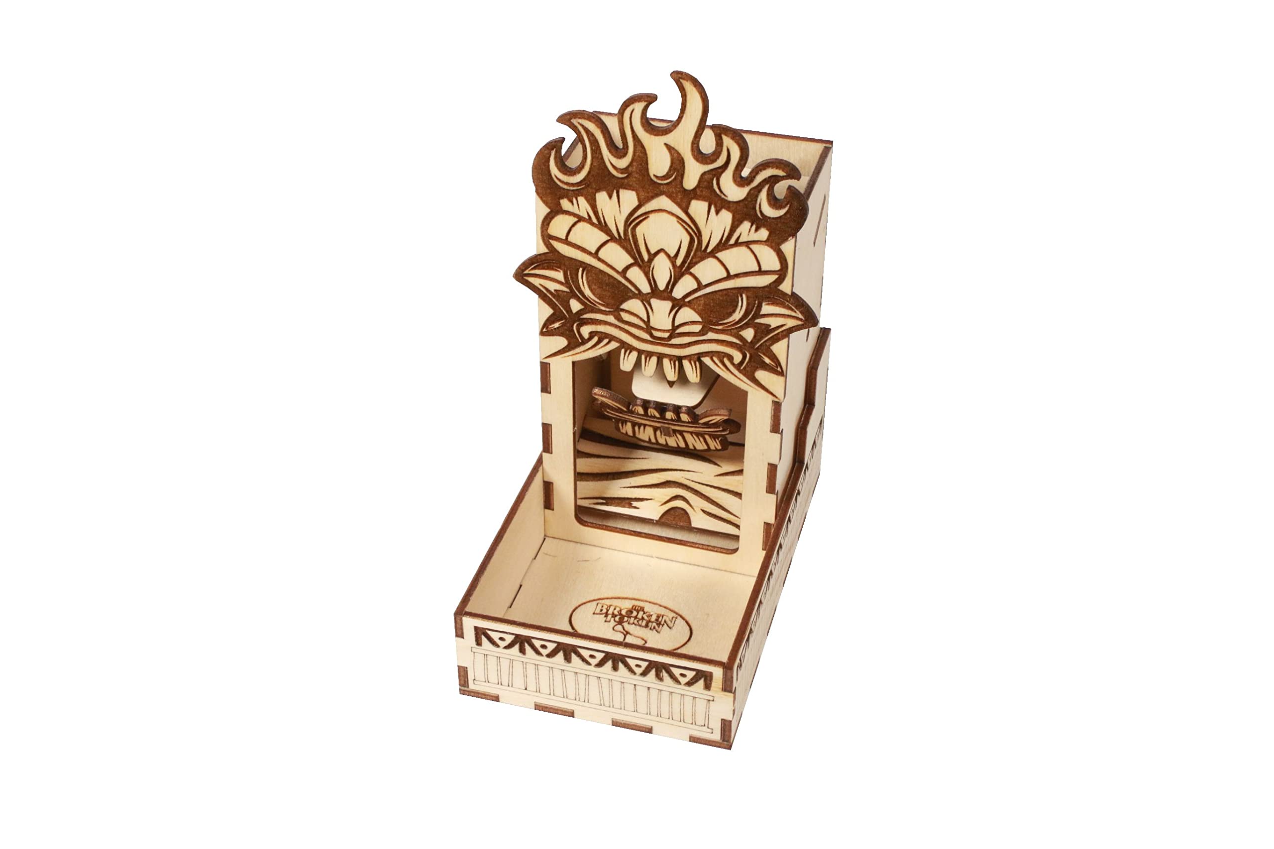 The Broken Token Mini Tiki Dice Tower - Wooden Dice Tower