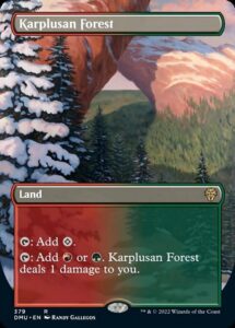 magic: the gathering - karplusan forest (379) - borderless - dominaria united