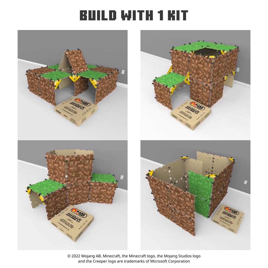 Minecraft Explorer Kit - Build Minecraft in The Real World - Endless Play for Ages 8 and Up - Build Forts, Mazes, Tunnels, and More - Durable, Reusable, and Made in USA (2 Pack)