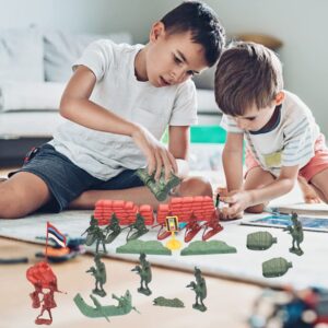 ikasus 330 Piece Plastic Army Men for Boys, Cool Mini Army Action Figures Military Set, Military Toy Soldiers Figures with Tanks, Planes, Flags Accessories Army Base Military Toy Figurines for Boys