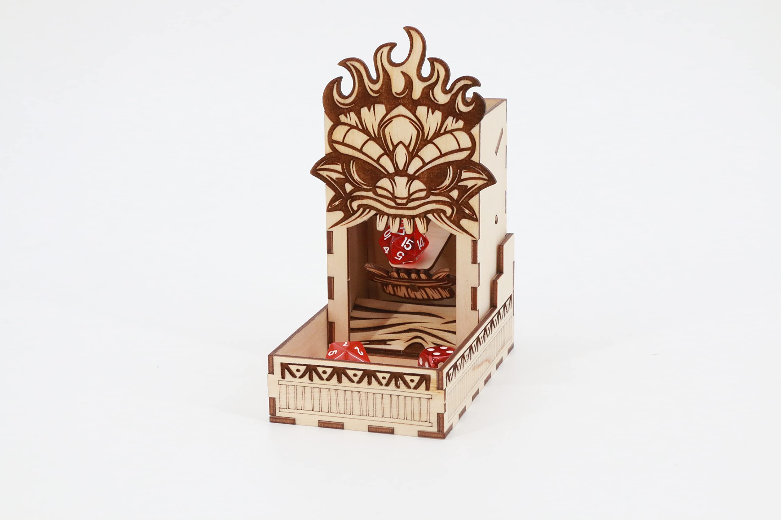 The Broken Token Mini Tiki Dice Tower - Wooden Dice Tower