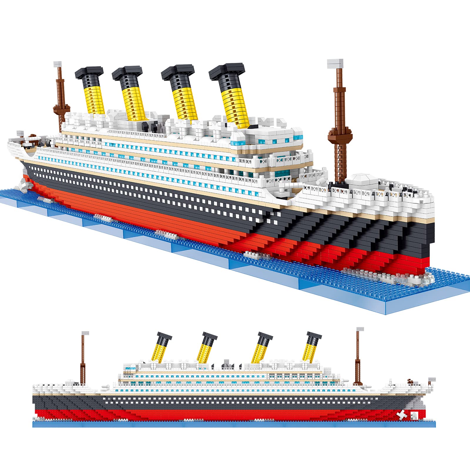 ELAICREE Titanic Ship Micro Mini Building Blocks Set, 4404 Pcs 3D Puzzle Sets DIY Educational Toys Gift for Adults and Kids…