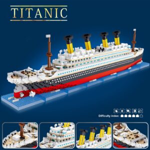 ELAICREE Titanic Ship Micro Mini Building Blocks Set, 4404 Pcs 3D Puzzle Sets DIY Educational Toys Gift for Adults and Kids…