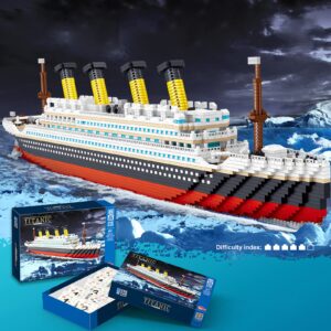 ELAICREE Titanic Ship Micro Mini Building Blocks Set, 4404 Pcs 3D Puzzle Sets DIY Educational Toys Gift for Adults and Kids…