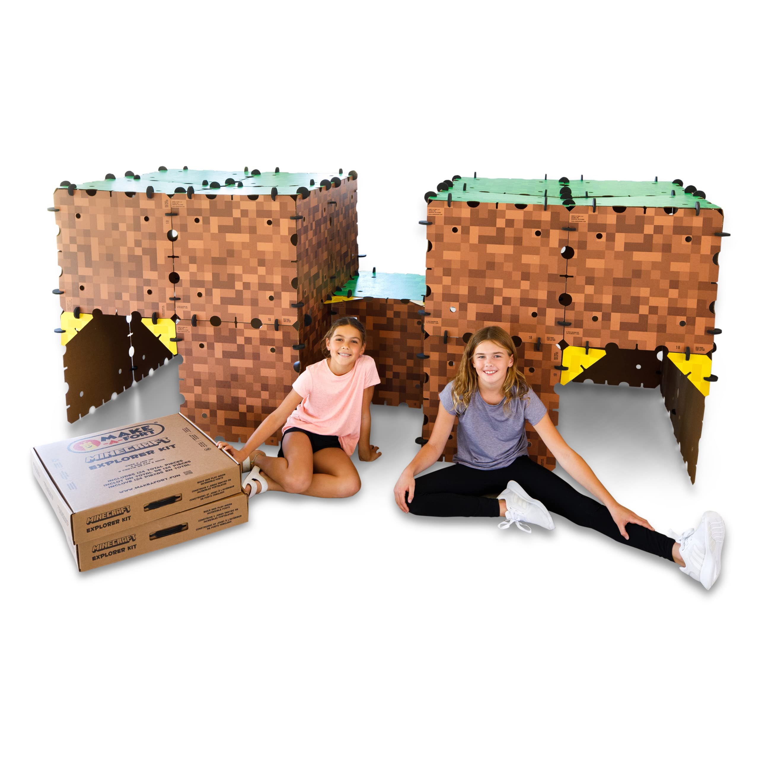 Minecraft Explorer Kit - Build Minecraft in The Real World - Endless Play for Ages 8 and Up - Build Forts, Mazes, Tunnels, and More - Durable, Reusable, and Made in USA (2 Pack)