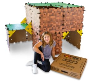 minecraft explorer kit - build minecraft in the real world - endless play for ages 8 and up - build forts, mazes, tunnels, and more - durable, reusable, and made in usa (1 pack)