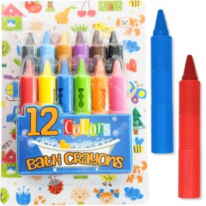 billikins™ 12 bath crayons for toddlers┃12 color crayons for kids┃ bath tub crayons┃bath crayons non toxic┃bath toys┃crayones de baño┃ safe & easy to clean