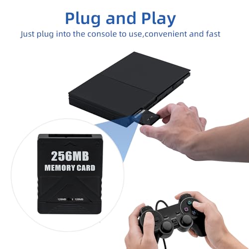 Tolesum 256MB Memory Card for PS2, High Speed Data Accessories Compatible with PlayStation 2 Console Gaming Accessories