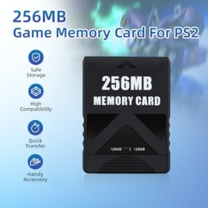 Tolesum 256MB Memory Card for PS2, High Speed Data Accessories Compatible with PlayStation 2 Console Gaming Accessories